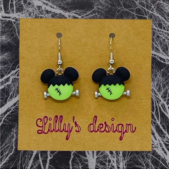 Disney | Jewelry | Disneys Frankenstein Mickey Mouse Halloween Earrings ...
